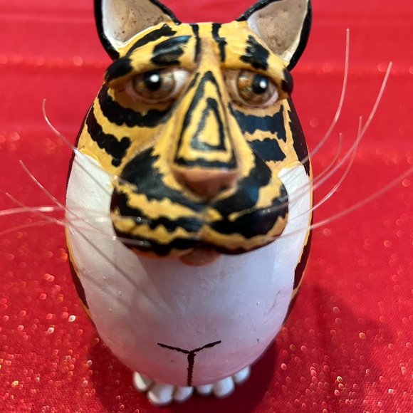 vicki thomas | Art | Vintage Vicki Thomas Striped Fat Cat Signed 5 2 ...